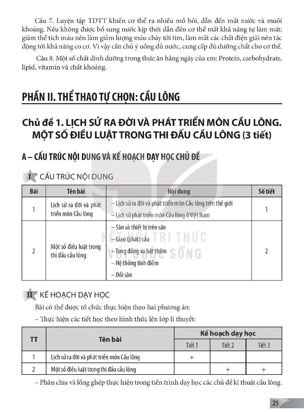 SGV Giáo dục Thể chất 10 Cầu lông Kết nối tri thức - Thư viện sách